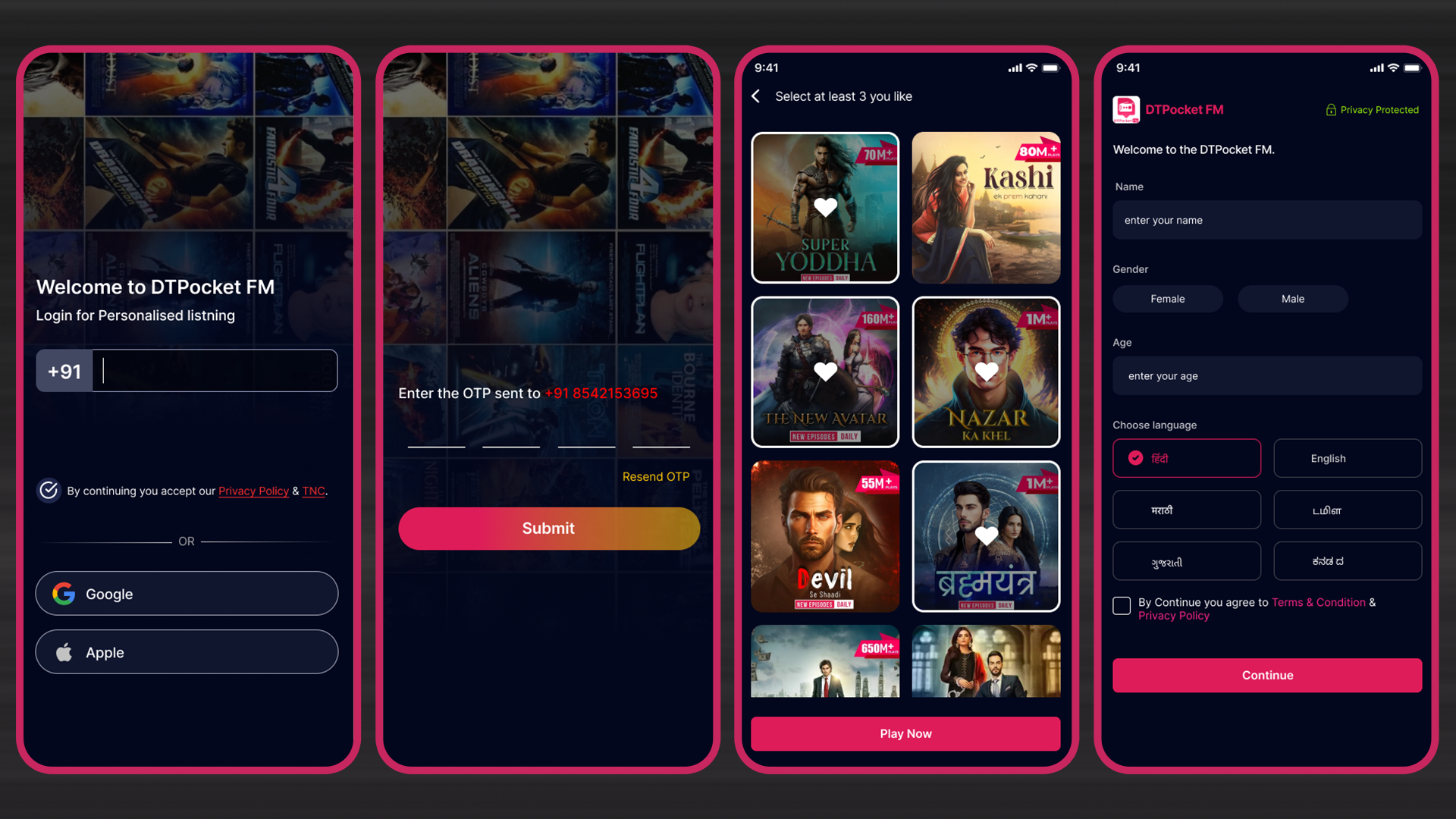 DTPocketFM - Podcasts, AudioBooks, Novels, Threads, Music Flutter App (Android - iOS) - Admin ...